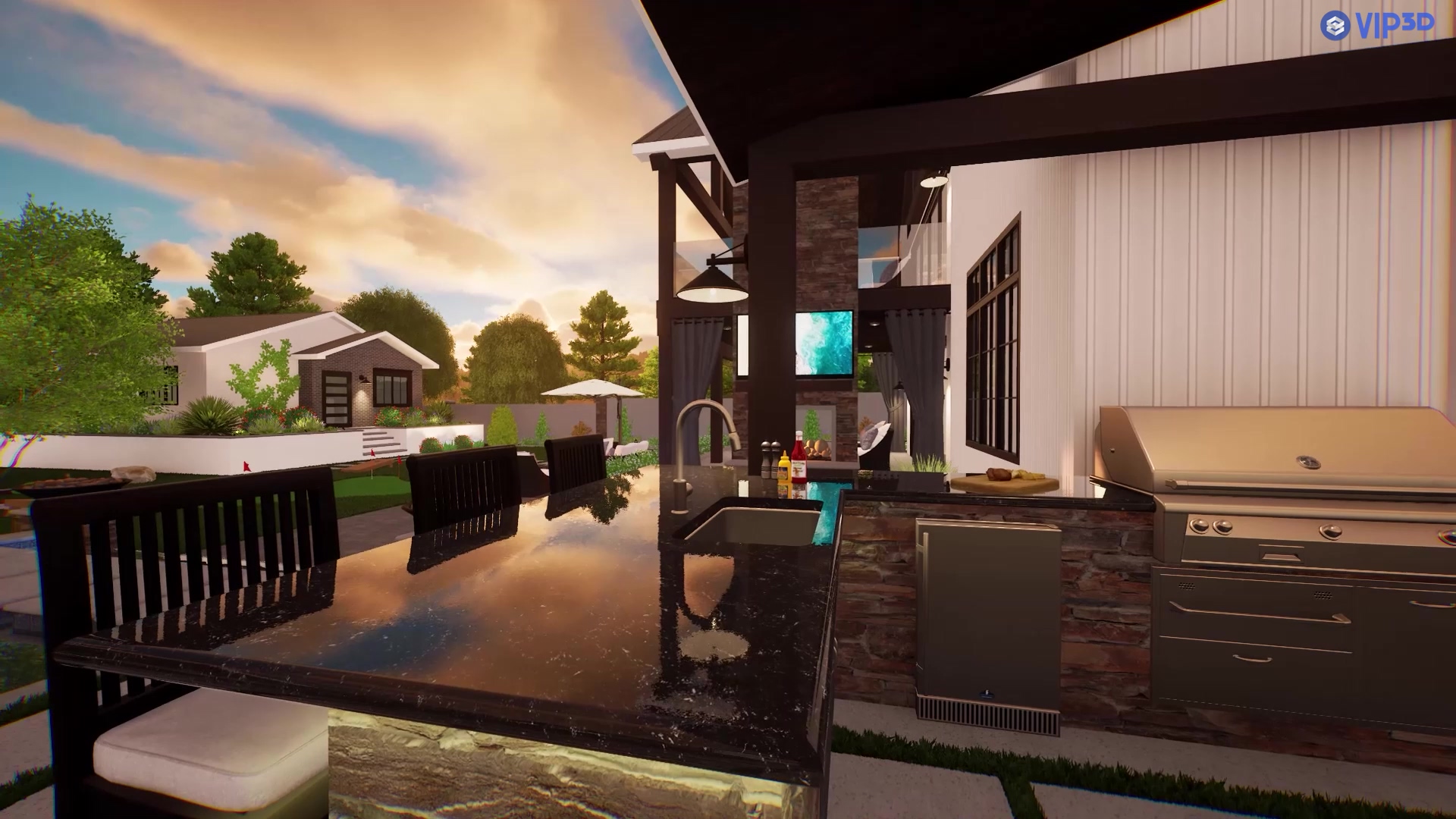 Customize Outdoor Kitchens and Fireplaces Instantly with the Carve Tool